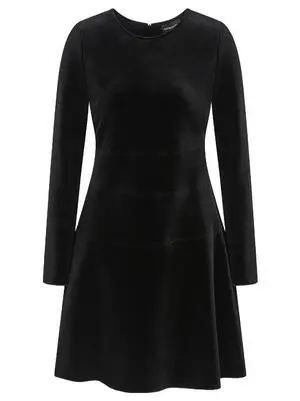 Emporio Armani Chenille Jersey Dress - Black