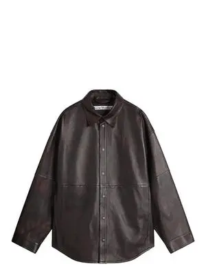 Acne Studios Laraw Nappa Overshirt - Red/black