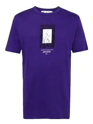 Off-White Paint Mirror Logo Slim Fit T-shirt - Purple