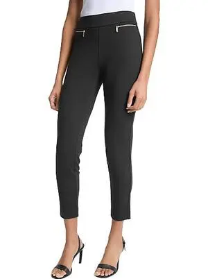 Michael Kors Viscose Blend Zip Pants Black
