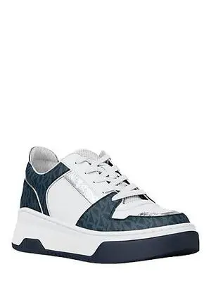 Michael Kors Lexi Mixed-media Sneakers - Blue