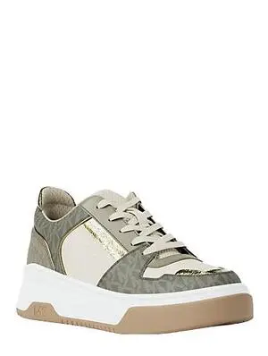 Michael Kors Lexi Mixed-Media Sneakers Green