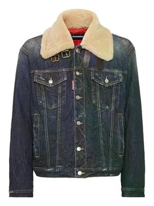 Dsquared2 Aviator Denim Jacket - Blue
