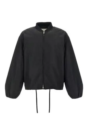 JIL SANDER Balloon-sleeve Bomber Jacket - Black