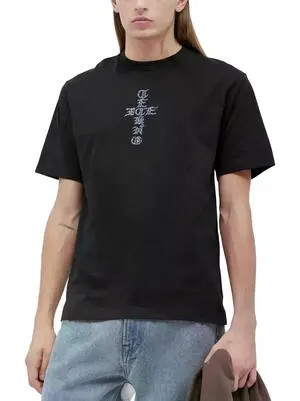 ICE & TECHNO Cross Logo-print T-shirt - Black