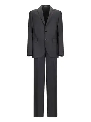 Tagliatore Wool-blend Single-breasted Suit - Black