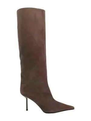 LE SILLA Pointed-toe Suede Boots - Brown