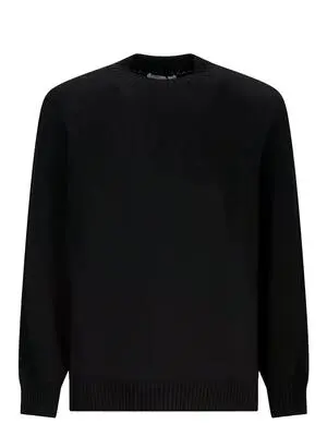 LARDINI Raglan-sleeve Crew-neck Sweater - Black