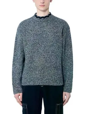 NÒMARYTHM TEXTILE Speckled Crew-neck Sweater - Black