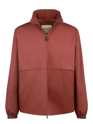 TOD'S Zip-front Cotton Jacket - Brown