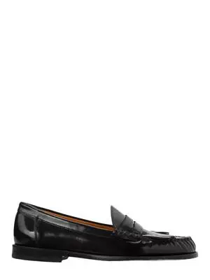 Ralph Lauren Leather Loafers With Fringed Detail - Black