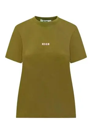 MSGM Logo-print T-shirt - Green