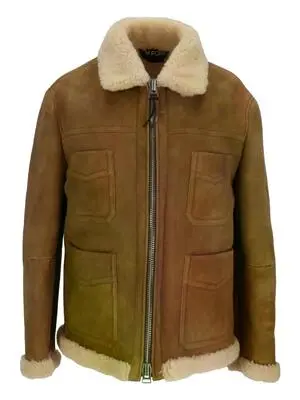 TOM FORD Shearling-collared Pocket Jacket - Brown