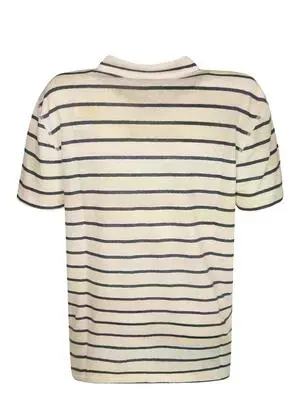 Majestic Filatures Striped Polo Shirt - Neutrals