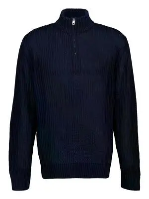 Frescobol Carioca Half-zip Knit Sweater - Blue