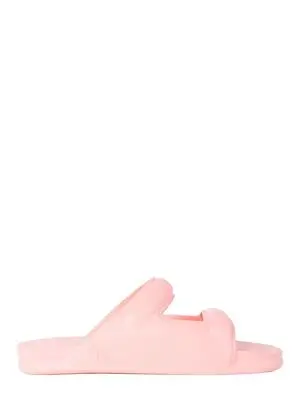Melissa Double-strap Square-toe Slides - Pink