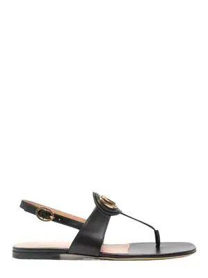Valentino Garavani Vlogo Signature Slingback Sandals - Black