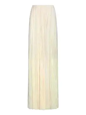 Saint Laurent Pleated Maxi Skirt - Neutrals
