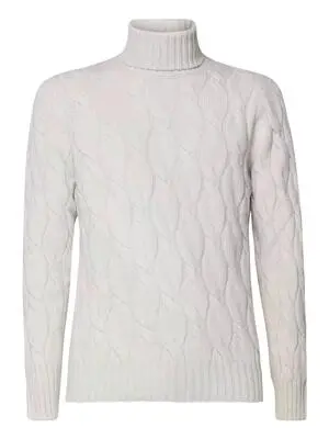 GIULIANO GALIANO Cable-Knit Turtleneck Sweater
