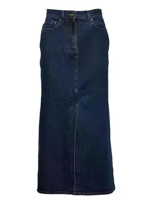 LOULOU Rona Denim Maxi Skirt - Blue
