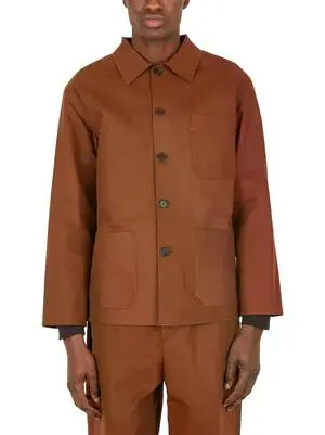 META CAMPANIA COLLECTIVE Patch-pocket Overshirt - Brown