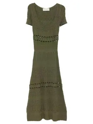 Elie Saab Cut-out Midi Dress - Green
