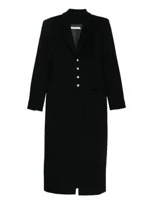 Alessandra Rich Jewel-buttoned Coat - Black