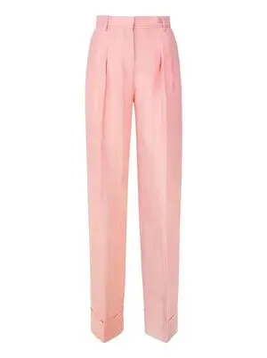 Andamane Pinstripe Pleated Tailored Trousers - Pink