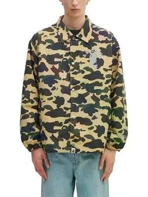 A BATHING APE Camouflage-print Shirt Jacket - Yellow
