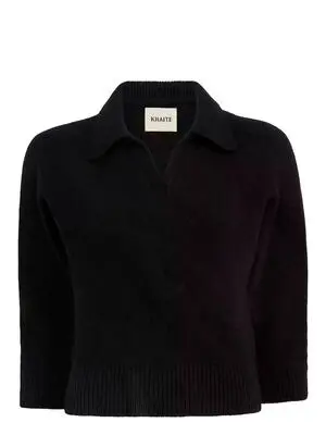 Khaite Cashmere Polo Shirt - Black
