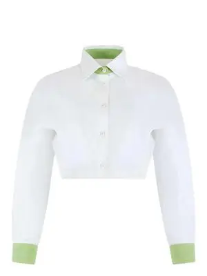 Rosie Assoulin Button-down Poplin Top - White