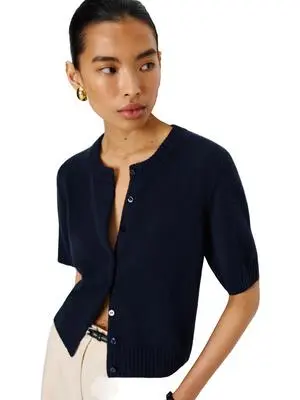 REFORMATION Maude Cashmere Cardigan - Blue