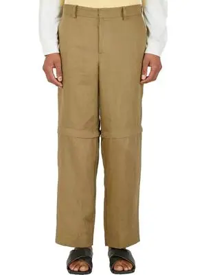 WYNN HAMLYN Detachable-leg Linen Trousers - Neutrals