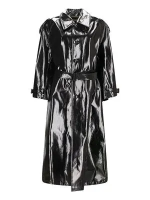 Saint Laurent Belted Trench Coat - Black