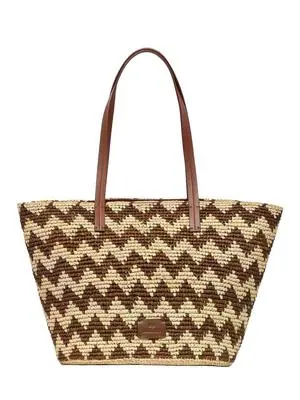 Missoni Zigzag Raffia Tote Bag - Neutrals