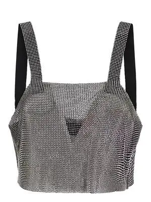 SANTA BRANDS Embellished Chainmail Top - Grey