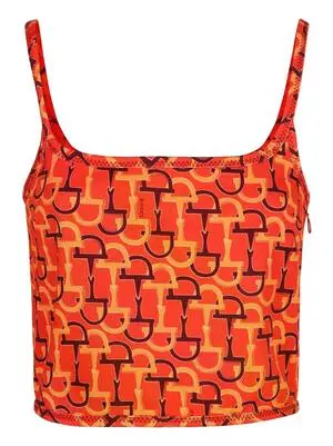 Gucci Printed Tank Top - Orange