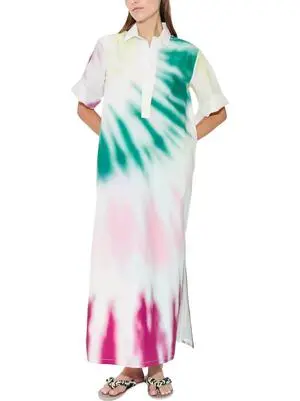 Rosie Assoulin Tie-dye Poplin Dress - Green