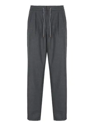 Brunello Cucinelli Virgin Wool Trousers - Grey
