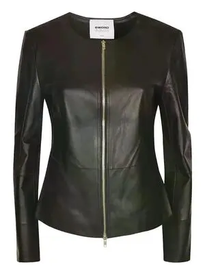 SWORD 6644 Leather Zip-Up Jacket