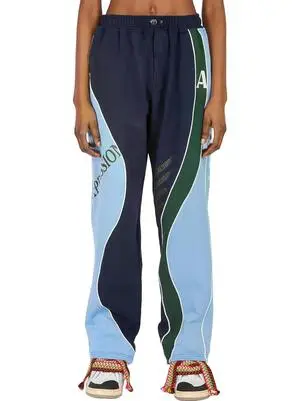 Ahluwalia Femi Panelled Wave Track Pants - Blue