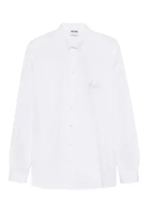 Moschino Embroidered-logo Shirt - White