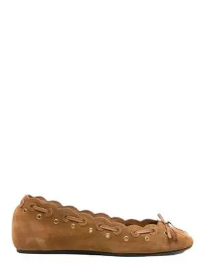 Isabel Marant Balfy Suede Ballet Flats - Brown