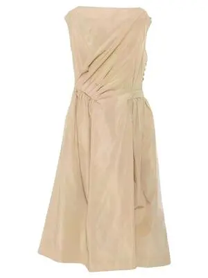 Simone Rocha Draped-detail Midi Dress - Neutrals