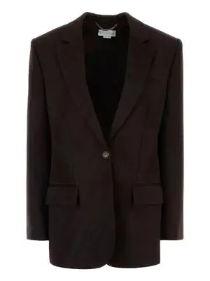 Stella McCartney Buttoned Wool Blazer - Brown