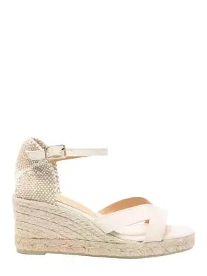 CastaÑer 70mm Cross-strap Wedge Sandals - Neutrals