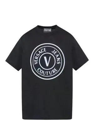 Versace Circular Logo T-shirt - Black