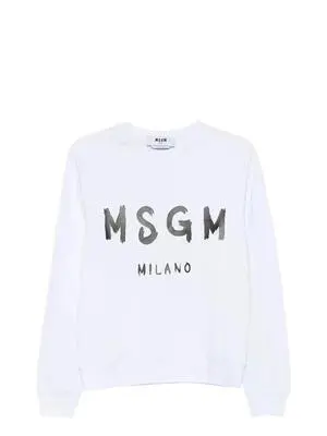 MSGM Logo-print Sweatshirt - White