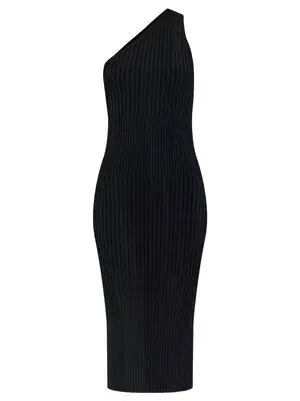 IRO PARIS Kellie One-shoulder Ribbed Midi Dress - Black