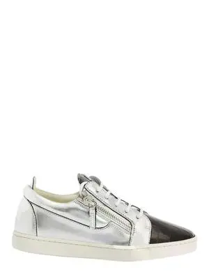GIUSEPPE ZANOTTI Nicki Metallic-effect Sneakers - Silver